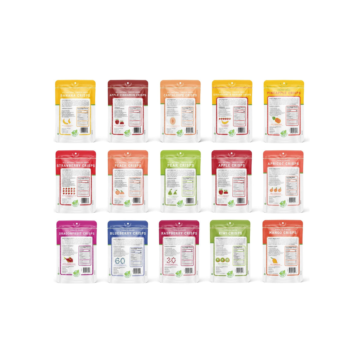 Freeze-Dried Fruit Crisps, Ultimate Variety Pack (0.53oz) 36-Pack ...